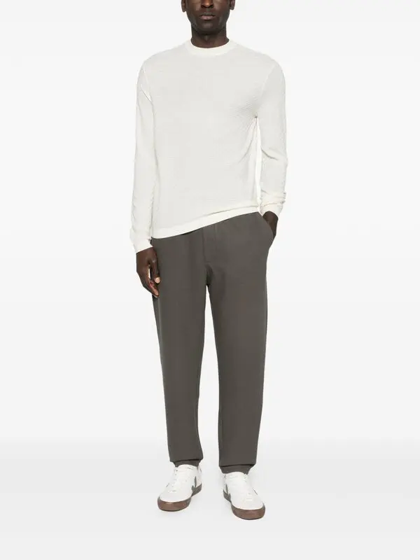 Emporio Armani Wool Crewneck Sweater - White