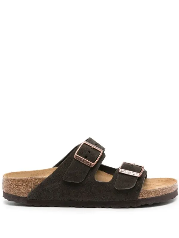 BIRKENSTOCK Arizona Suede Sandals - Brown