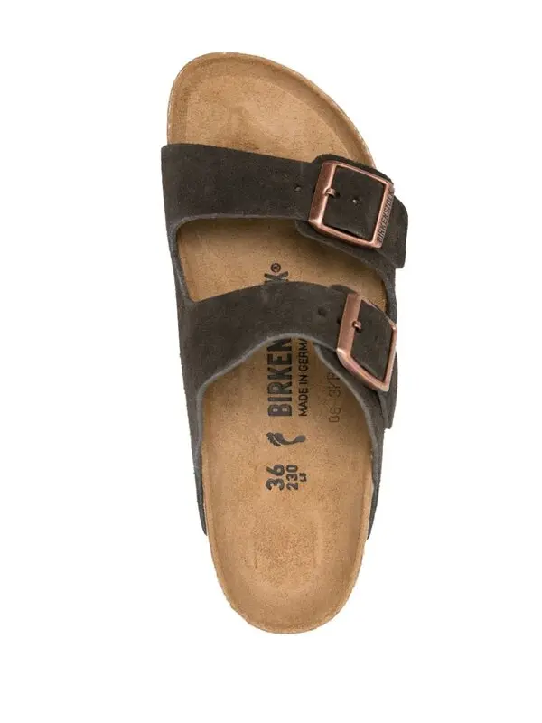BIRKENSTOCK Arizona Suede Sandals - Brown