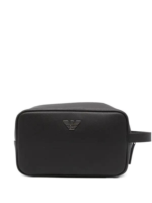 Emporio Armani Logo Beauty Case - Brown