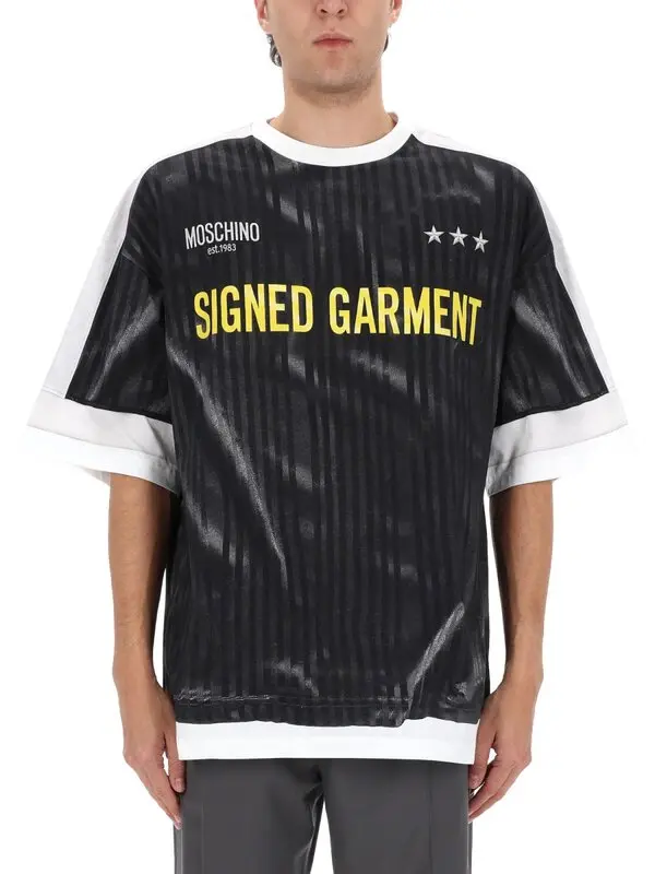 Moschino Signed Garment' T Shirt - Black