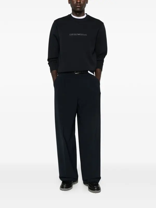 Emporio Armani Logo Cotton Sweatshirt - Blue