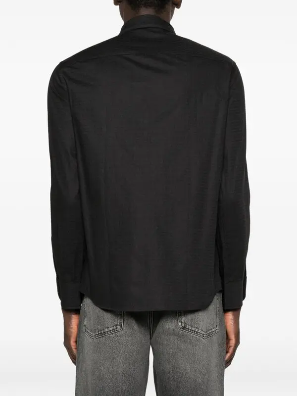 Emporio Armani Logo Cotton Shirt - Black