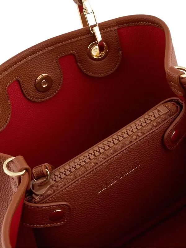 Emporio Armani Myea Small Shopper - Leather Brown