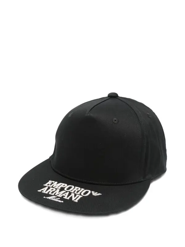 Emporio Armani Logo Baseball Cap - Black