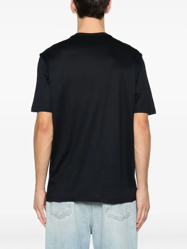 Emporio Armani Cotton Blend T Shirt - Blue