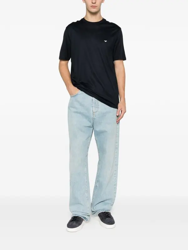 Emporio Armani Cotton Blend T Shirt - Blue
