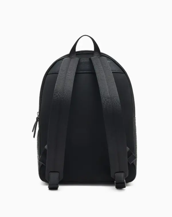 Emporio Armani Logo Leather Backpack