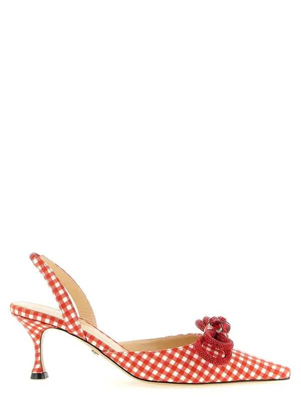 Mach & Mach Double Bow Slingbacks - Red