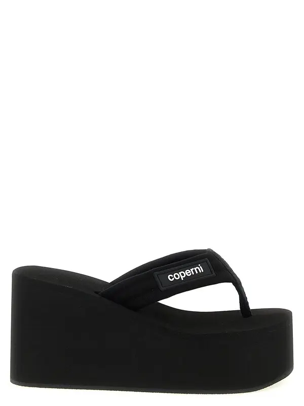 Coperni Branded Platform Wedge Sandals
