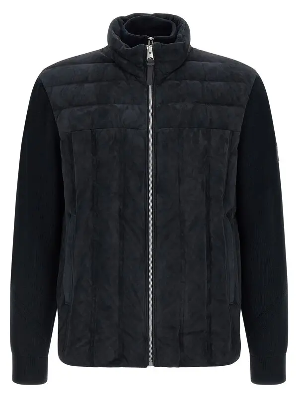 Mackage Knitted Jacket With Quilted Suede Front