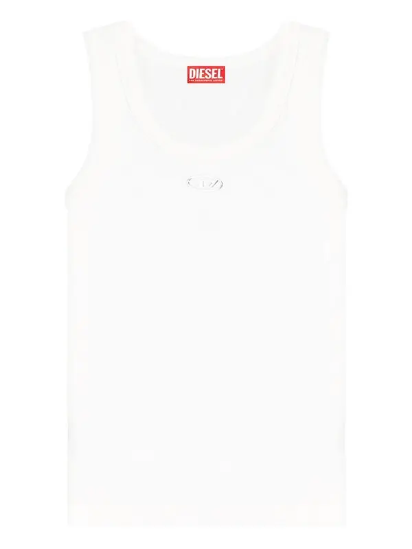 DIESEL Logo Cotton Tank Top - White