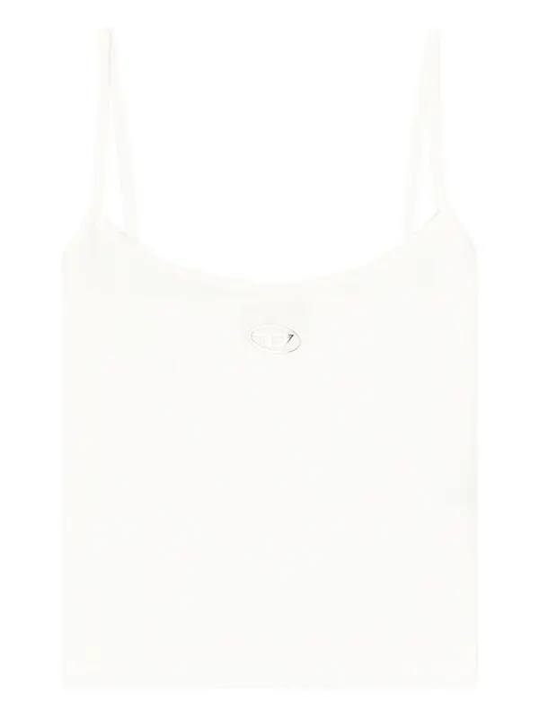 DIESEL® Logo Cotton Tank Top - White