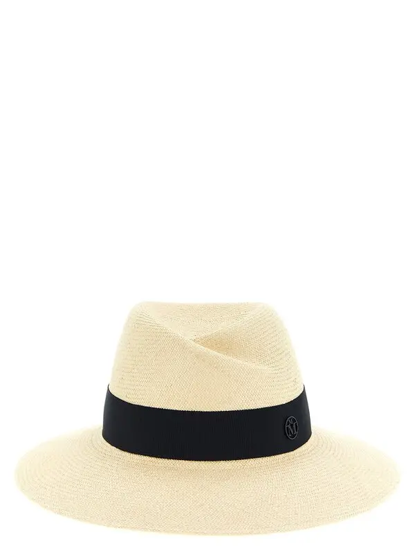 MAISON MICHEL Virginie Straw Fedora Hat - Blue