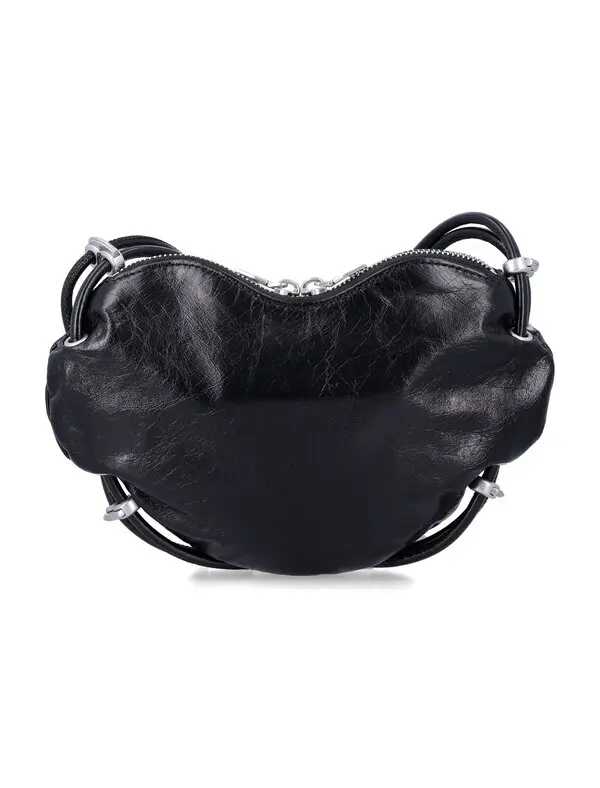 DIESEL® Scrunch Heart Leather Shoulder Bag