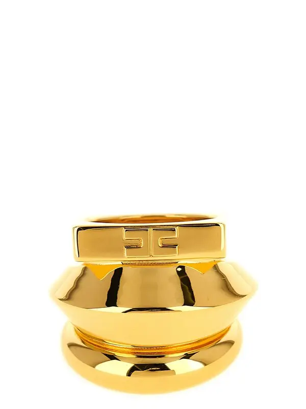 Elisabetta Franchi Three Band Ring - Gold