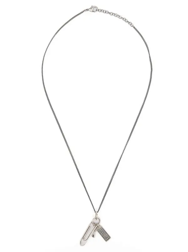 MAISON MARGIELA Metal Pendant Necklace - Silver