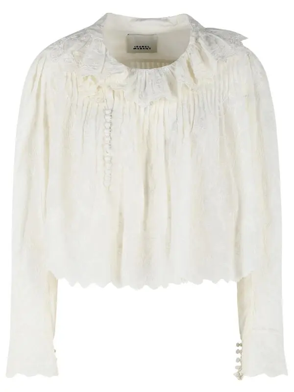 Isabel Marant Zelly Cotton And Silk Blouse - White