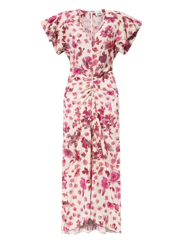 Isabel Marant Étoile Terenae Printed Long Dress - Pink