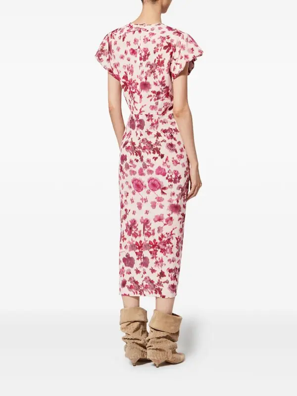Isabel Marant Étoile Terenae Printed Long Dress - Pink
