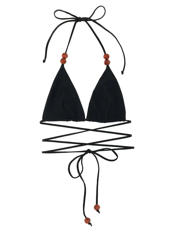 Magda Butrym Re26 Triangle Bikini Top - Black