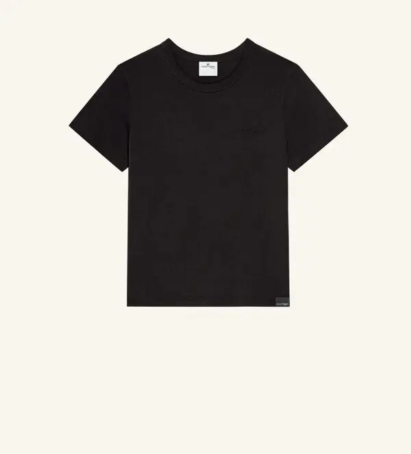 COURREGES Embroidered T-shirt - Black