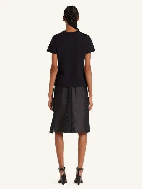 COURREGES Embroidered T-shirt - Black