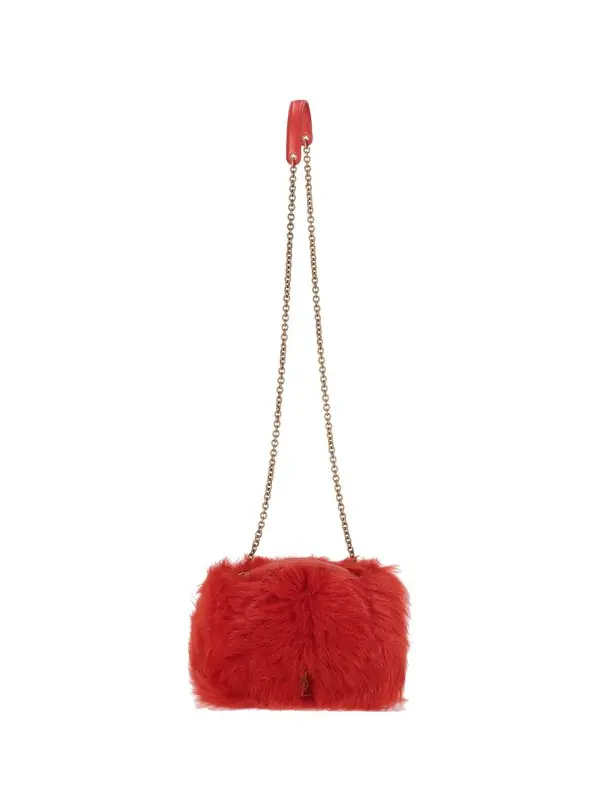 Saint Laurent Mini Jamie Fur Bag - Orange Tarot/dk Or T