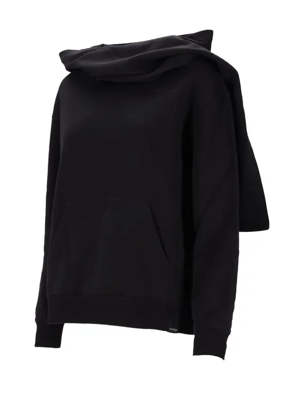 COURREGES Hooded Sweatshirt With Embroidered Scarf