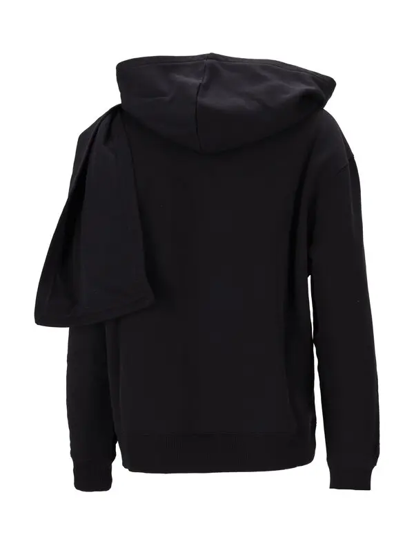 COURREGES Hooded Sweatshirt With Embroidered Scarf