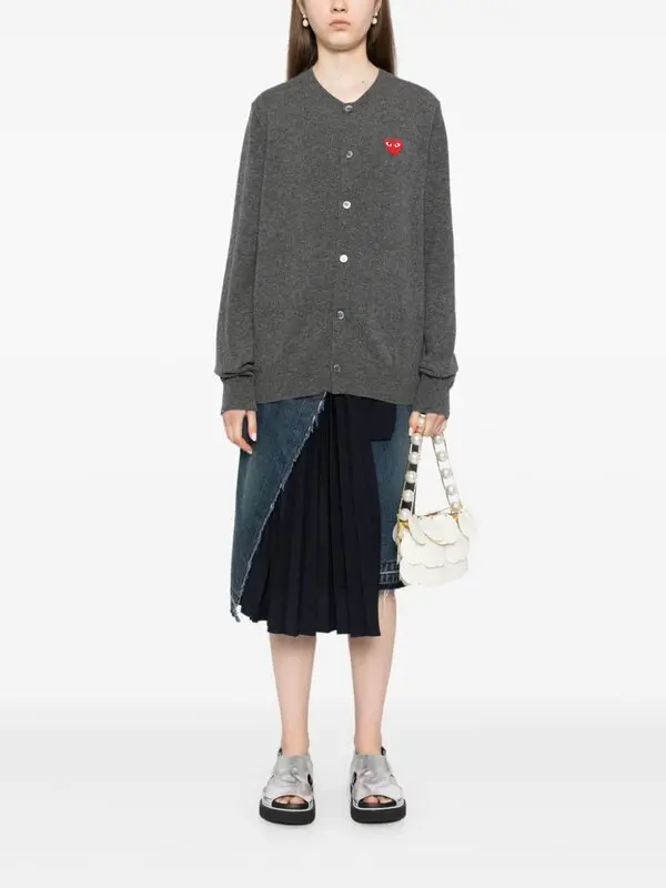 Comme Des Garçons Wool Cardigan - Grey