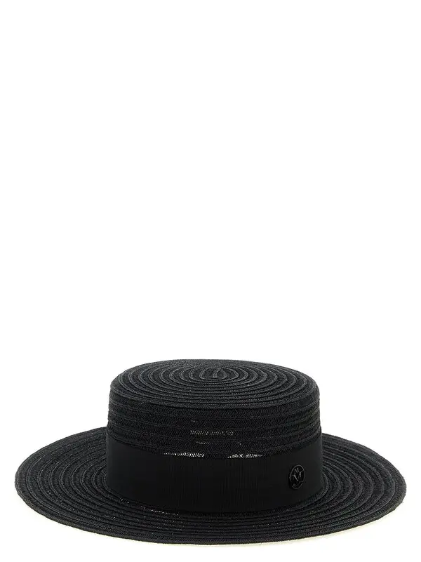 MAISON MICHEL Kiki Straw Hat - Black