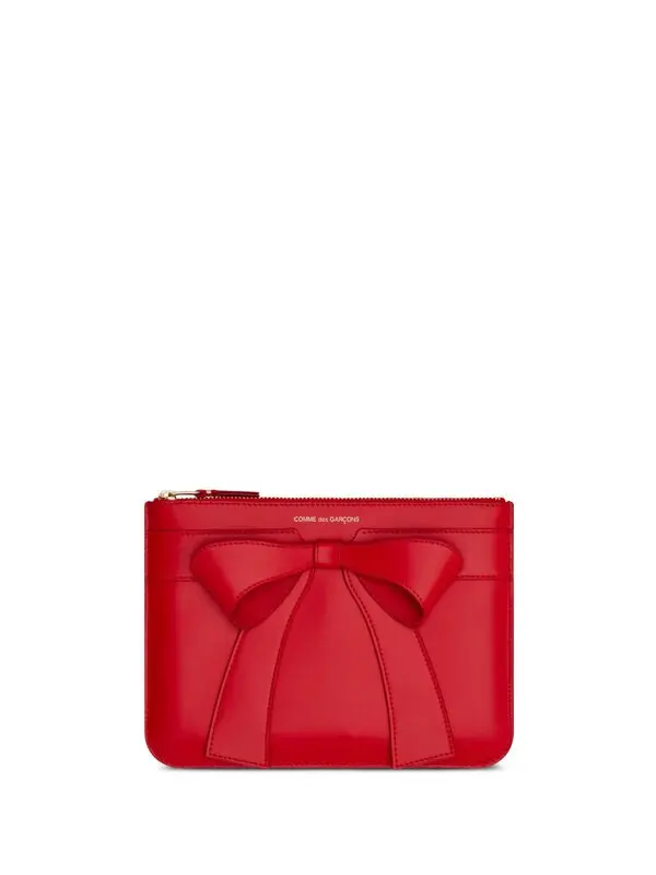 Comme Des Garçons Leather Credit Card Case - Red