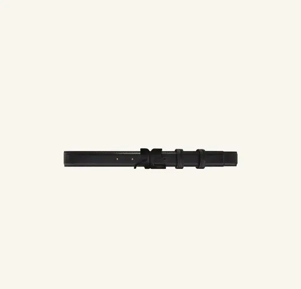 COURREGES Leather Ac Belt - Black
