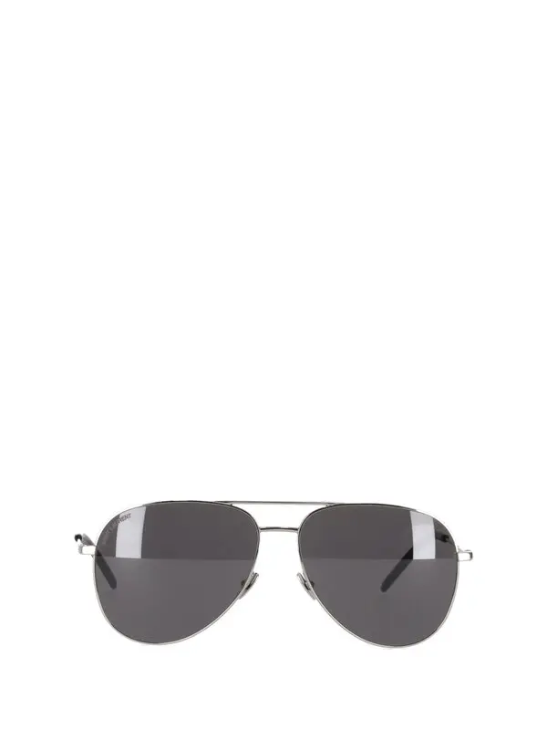 Saint Laurent Classic 11 Sunglasses - Shny Silver Smoke