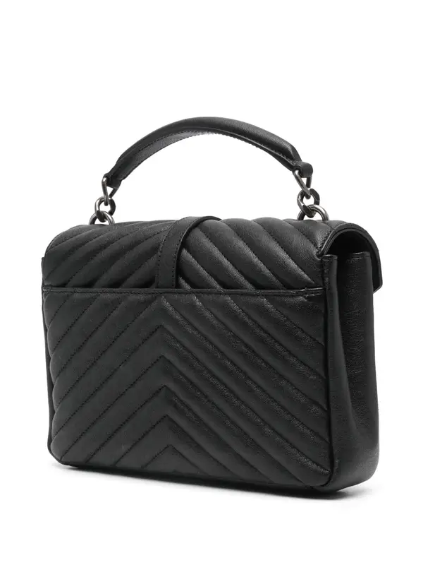 Saint Laurent College Monogram Shoulder Bag - Noir