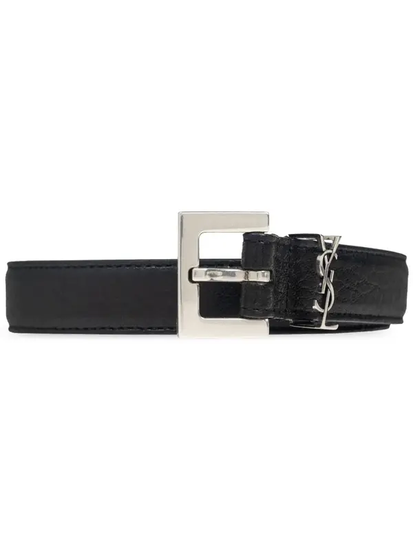 Saint Laurent Y Haka Moira Lamb Belt - Noir