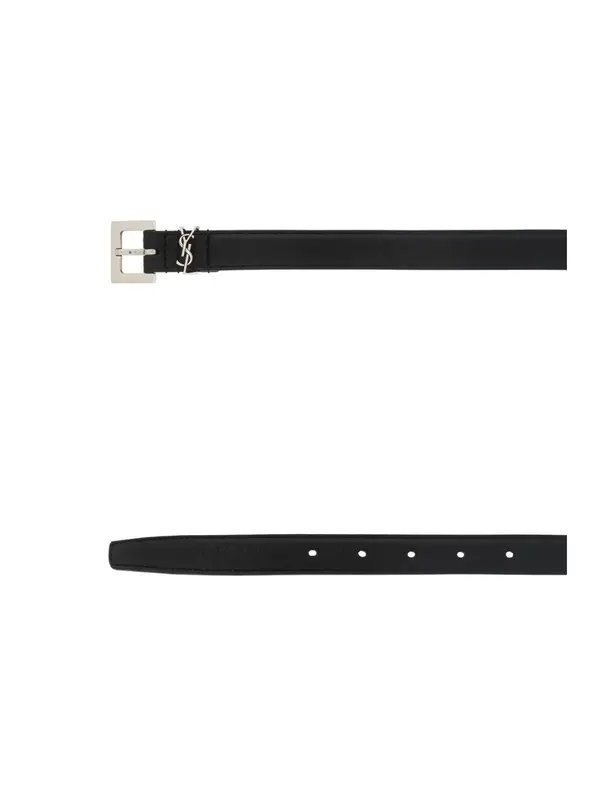 Saint Laurent Y Haka Moira Lamb Belt - Noir