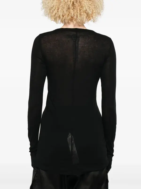 Rick Owens Rib Long-sleeve T-shirt - Black
