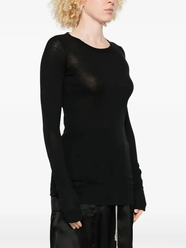 Rick Owens Rib Long-sleeve T-shirt - Black