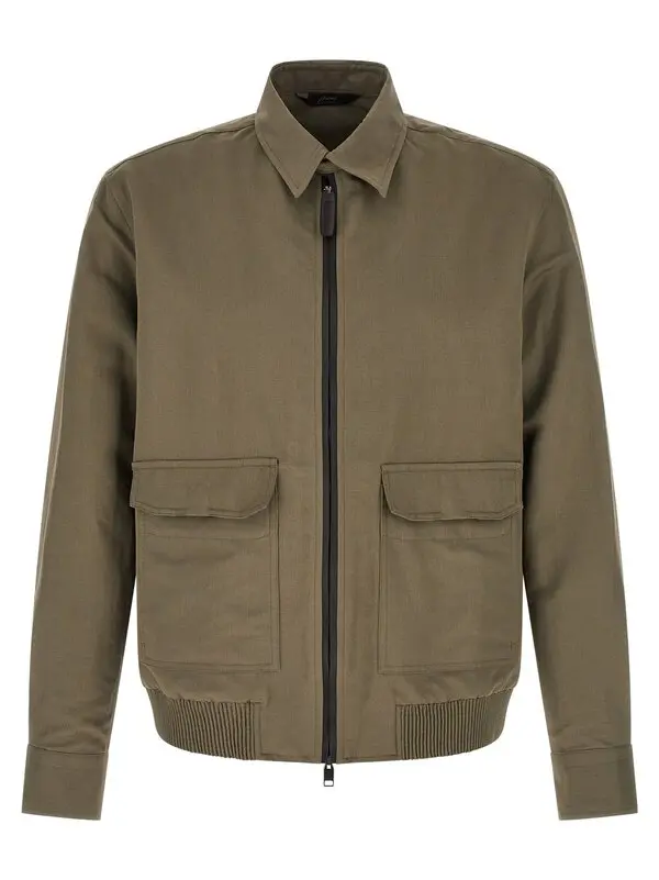 Brioni Linen And Cotton Blend Blouson