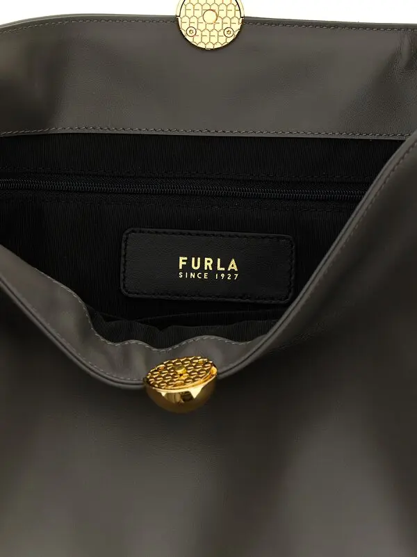 Furla Sfera Soft Large Shoulder Bag - Gray