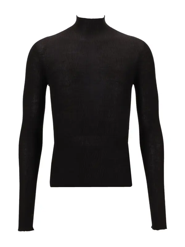 Rick Owens Ribbed High Neck Top