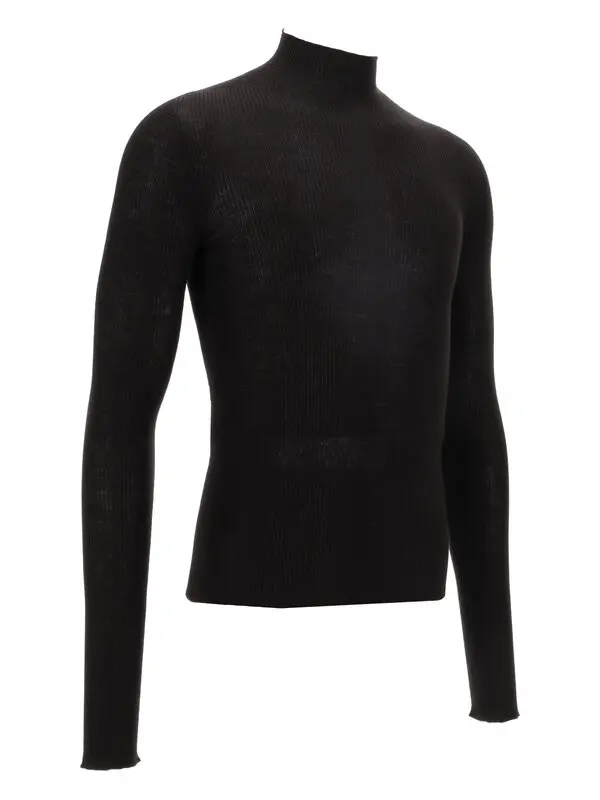 Rick Owens Ribbed High Neck Top