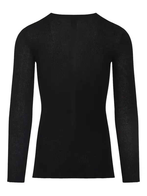 Rick Owens Ribbed Round Neck - Black
