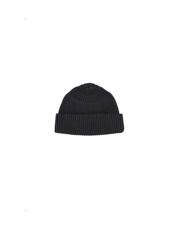 PAROSH Ribbed Beanie - Nero