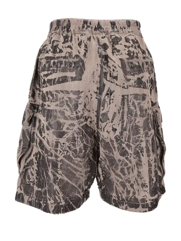 Rick Owens Cargobela Shorts - Black Washed Foil