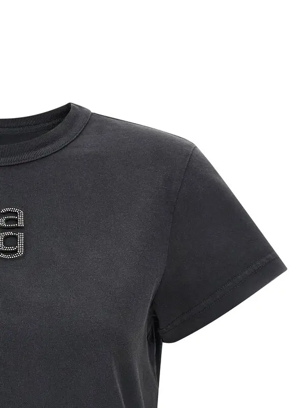 Alexander Wang Hotfix Logo T-shirt - Black