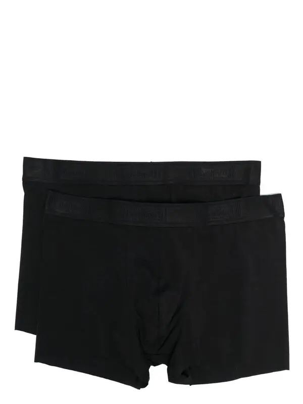 Wolford Logo Waistband Boxers Set Of 2 - Black