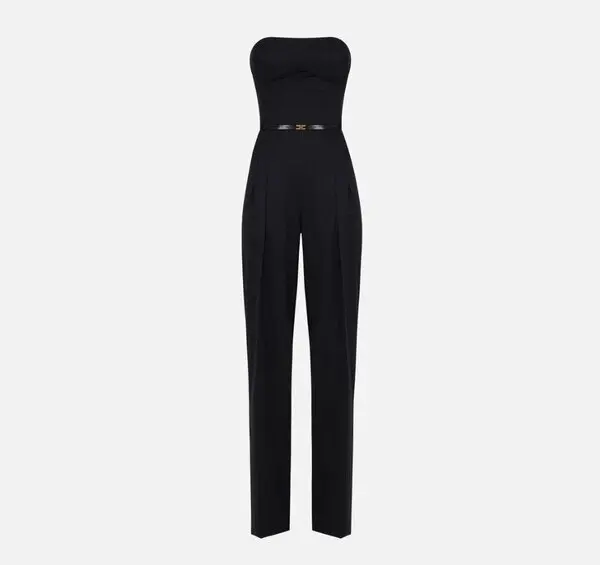 Elisabetta Franchi Belted Jumpsuit - Nero